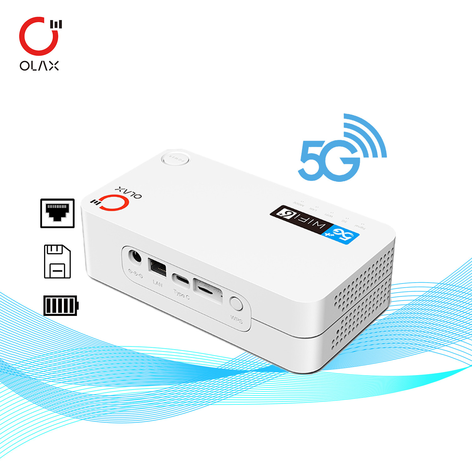 OLAX G5010 5G CPE Router G5010 WiFi6 محمول للخارج بطارية 4000mah راوتر ...
